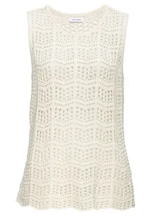 LASCANA Crochet Sleeveless Top
