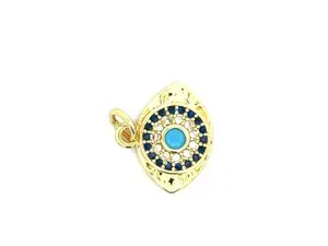 GEMINI JEWELRY Blue Evil Eye Charm Pendant