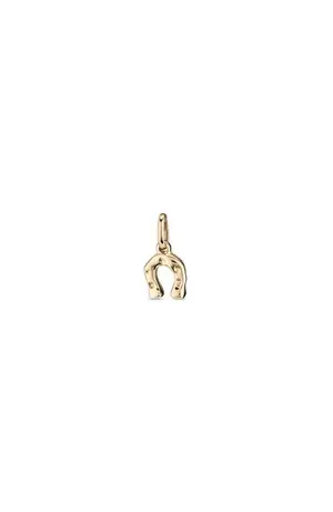 UNODE50 18k -plated Horseshoe Charm - Gold
