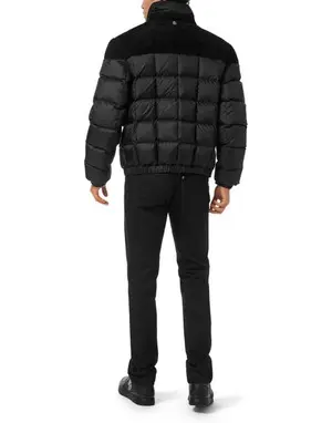 BILLIONAIRE Puffer Down Jacket With Leather Inserts