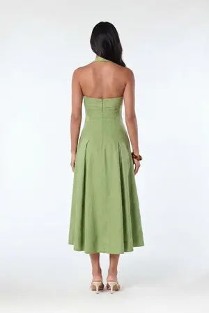 NICHOLAS Elisabeth Halter Neck Dress