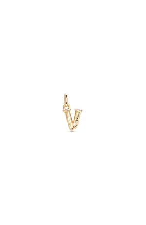UNODE50 18k -plated Letter V Charm - Gold