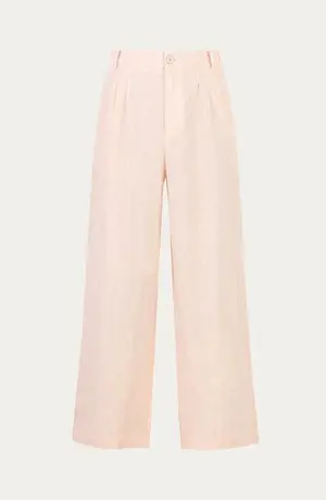 JUANA Hemp High Rise Tapered Leg Trousers - Light Peach