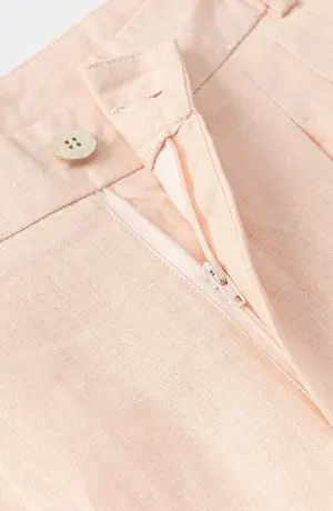 JUANA Hemp High Rise Tapered Leg Trousers - Light Peach