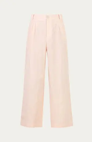 JUANA Hemp High Rise Tapered Leg Trousers - Light Peach
