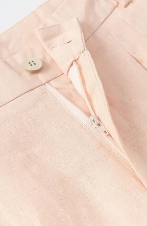 JUANA Hemp High Rise Tapered Leg Trousers - Light Peach