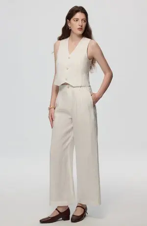 JUANA Hemp High Rise Pants - White