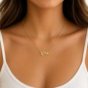 DONATELLO GIAN 14k Plated Brass Love And Arrow Pendant Necklace