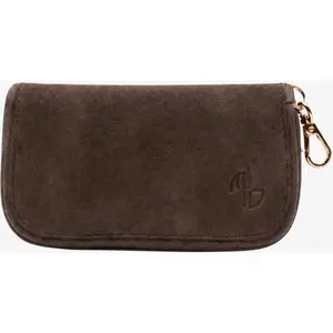 MINE BILGI Luni Leather Eyewear Case Bag Charm Dark Brown