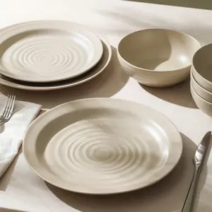 STONE + LAIN Orbit Stoneware 12-piece Dinnerware Set With Cereal Bowls