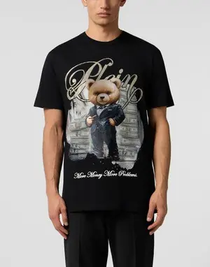 Philipp Plein Round Neck T-shirt Teddy Money - Black