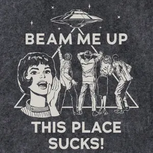 STRANGER THINGS Vintage This Place Sucks Ufo Pull Over Hoodie