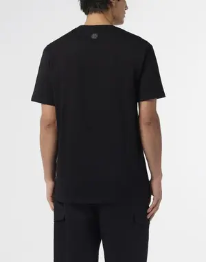 Philipp Plein Round Neck T-shirt Hexagon Line - Black