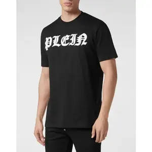Philipp Plein T-shirt Round Neck Ss Gothic Plein - Black