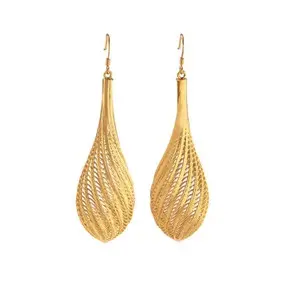 LAMINAR JEWELRY Flow Large Drop Earrings - Gold