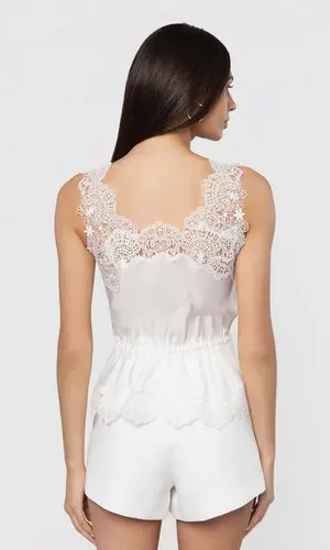 Generation Love Lennox Lace Combo Voile Top
