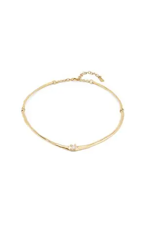 UNODE50 Rigid Necklace With White Zircon