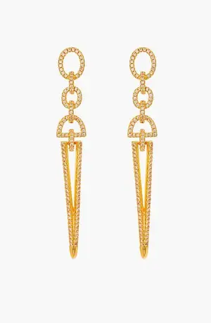 KELLERY Stiletto Linear Spike Drop Earrings