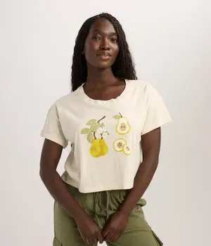 KNOWN SUPPLY Pear Graphic Organic Cotton T-shirt