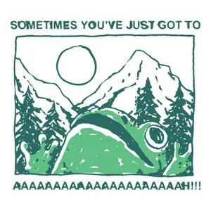 LOST GODS Frog Nature Scream Drawing Graphic T-shirt