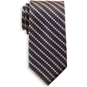 SYNRGY BY DXL Big & Tall Optical Geometric Tie Taupe