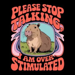 LOST GODS Overstimulated Capybara Short Sleeve Graphic T-shirt