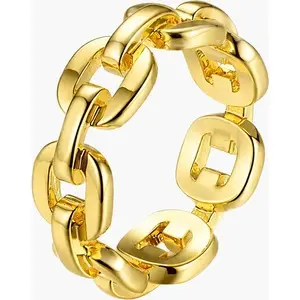 KELLERY Link Curb Chain Ring - Gold