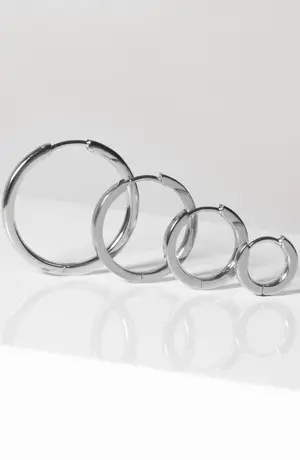 SIF JAKOBS JEWELLERY Ellera Pianura Hoop Earrings - Sterling Silver