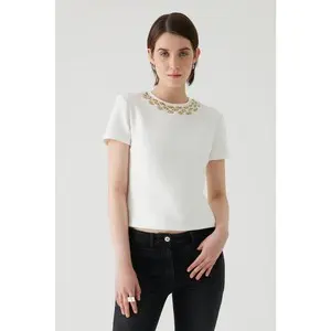 EXQUISE Abril Tshirt - Ecru