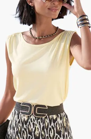 LASCANA Shoulder Detail Top - Yellow