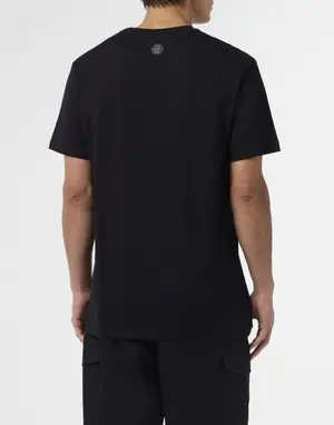 Philipp Plein Round Neck T-shirt Skull Strass Skull Strass