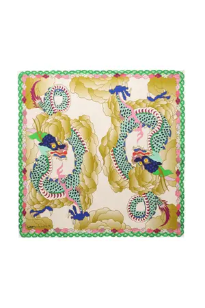 SKYLENCE Wendy Morrison X Talisman Dragon Silk Scarf - Yellow