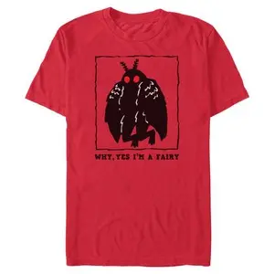 LOST GODS Mothman Fairy Art T Shirt - Red