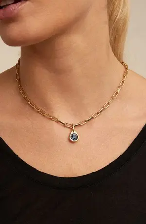 UNODE50 18k -plated Circular Charm With Crystal