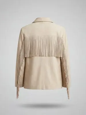 MINE BILGI Calypso Fringe Suede Leather Jacket