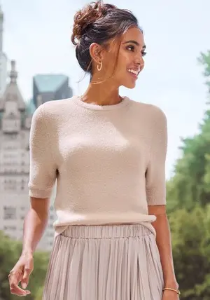 LASCANA Elbow Length Sleeve Sweater
