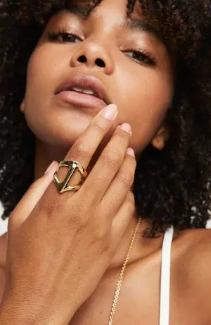 UNODE50 18k -plated Manta Ray Ring - Gold