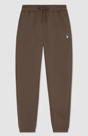 DALIX Astronaut Midweight Fleece Regular Fit Track Pants - Walnut