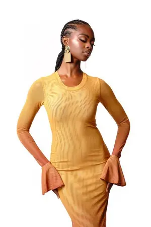 OFUURE Sol Mermaid Maxi Mesh Dress