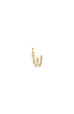 UNODE50 18k -plated Letter W Charm - Gold