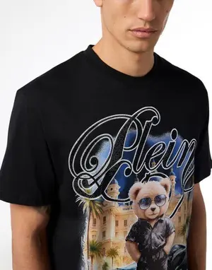 Philipp Plein Round Neck T-shirt Teddy Racing