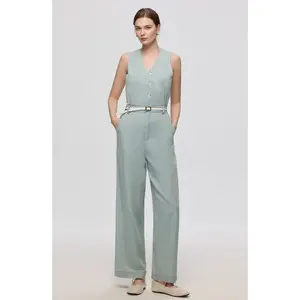 JUANA Nahla Chambray Jumpsuit - Chambray Blue