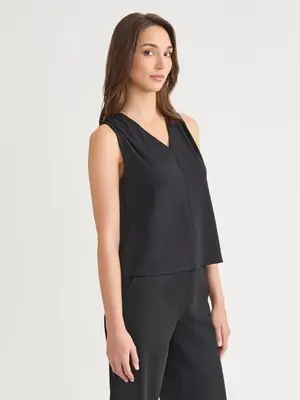 Misook V Neck Pima Cotton Tank