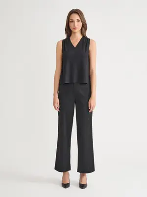 Misook V Neck Pima Cotton Tank