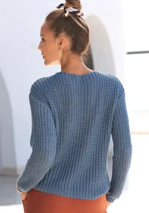 LASCANA Crochet Knit Sweater