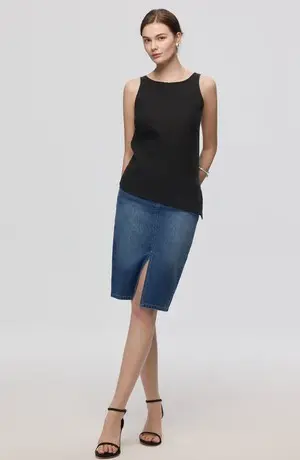 JUANA Sienna Pleated Tank - Black