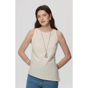 JUANA Sienna Pleated Tank - White