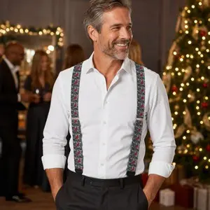Trafalgar Snowy Virginia Nightingale Silk Formal End Suspenders
