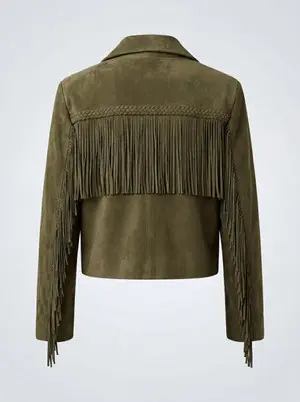 MINE BILGI Allegra Fringe Suede Leather Jacket