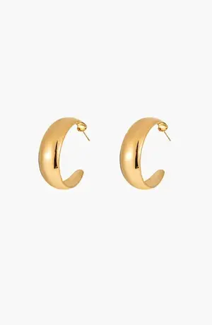 KELLERY Chunky Bold Hoop Earrings - Gold